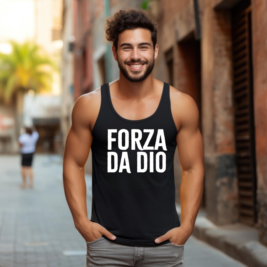 Italian Tank Top, Forza Da Dio, Strength From God Unisex Jersey Tank ...