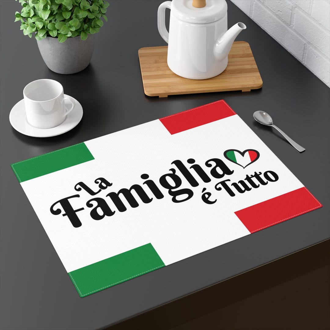 Italian Placemat, Italian Flag 1pc, Kitchen Dining Decor, Italian Party ...