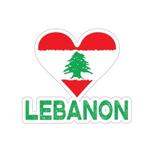 Lebanon I Love Lebanon Cedar Tree Kiss-cut Stickers, Stick on Water ...