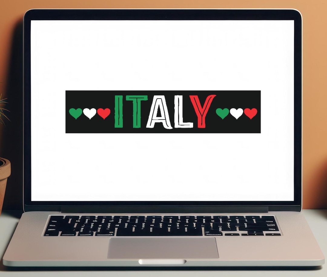 Italian Flag Heart Digital Art: Italy Stickers, Decals (PNG, SVG) - Etsy