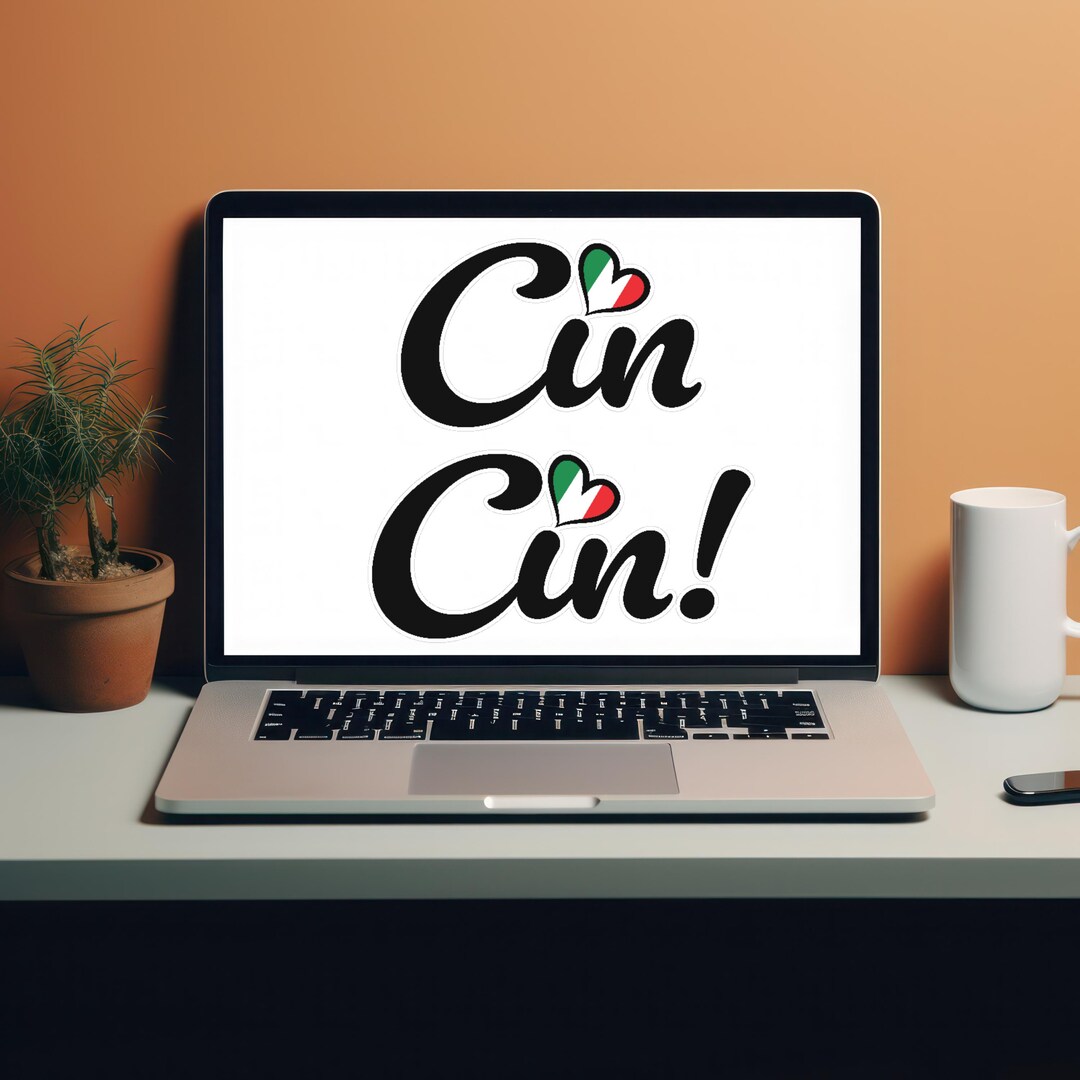 Italian Digital Download, Italian Flag, Cin Cin Salute, Instant Download, Italian Cheers, Italy ...