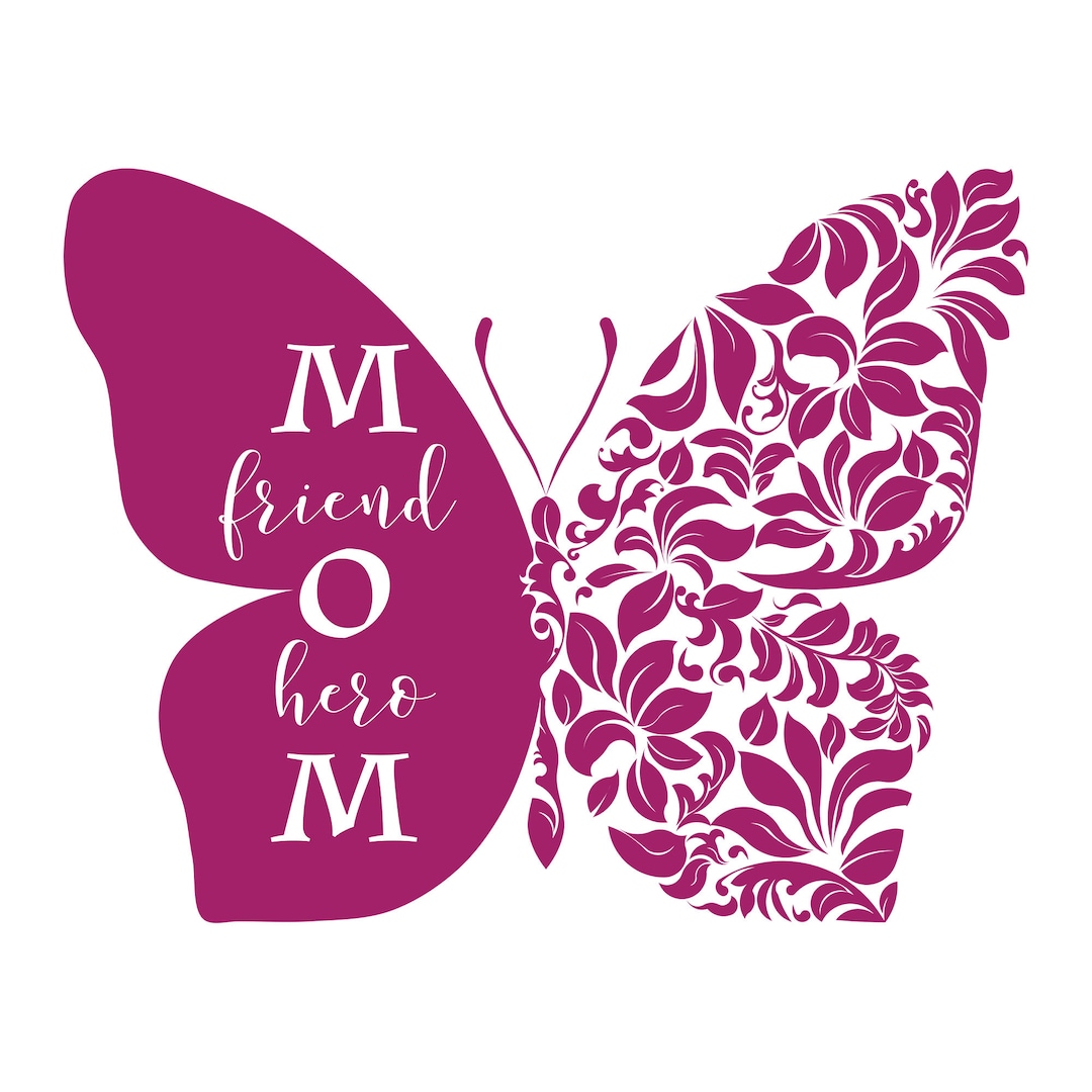Mothers Day Digital, Butterfly Instant Download - Mom Butterfly Decal ...