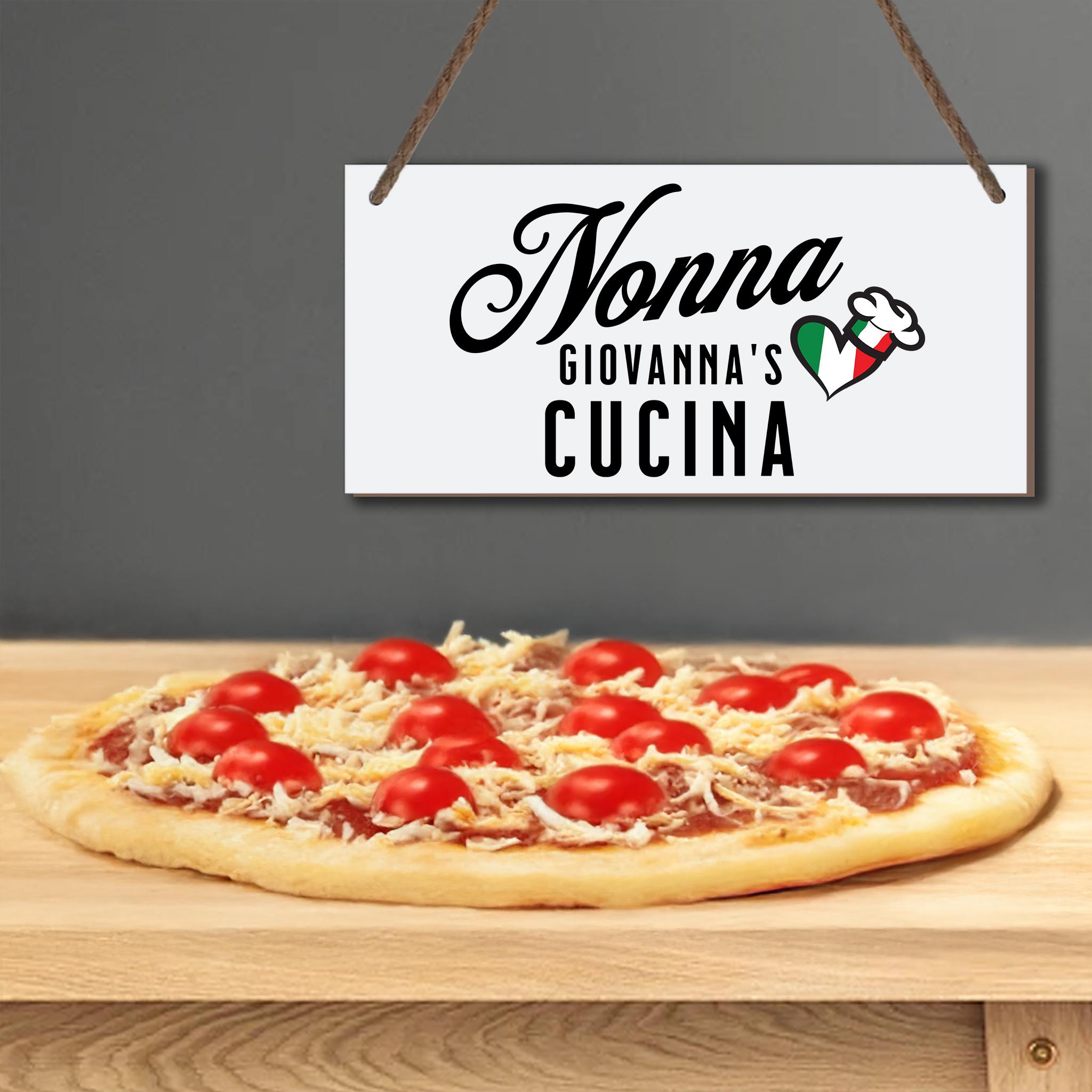 Personalized Nonna's Cucina Sign, Italian Kitchen Decor, Cedar Wood ...