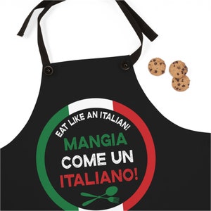 Italian Apron, Eat Like an Italian Apron, Gift for Italian Cook, Mangia ...