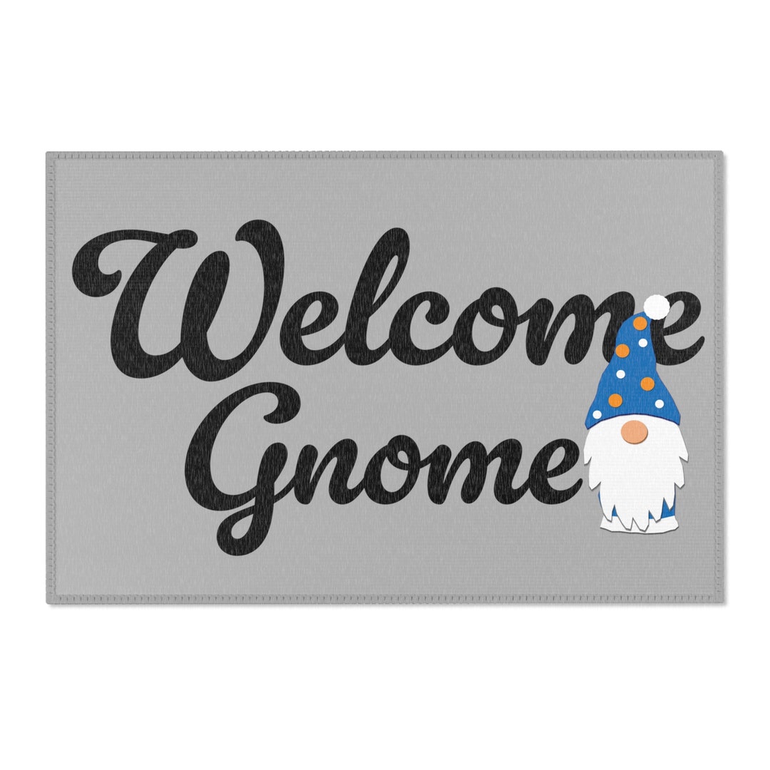 Cute Gnome Welcome Rug, Charming Entrance Decor, Whimsical Gnome Area ...