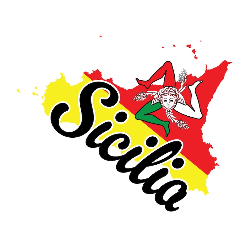 Sicilia Digital Art, Italian Download, Sicily, Italian Flag, Sicilian ...