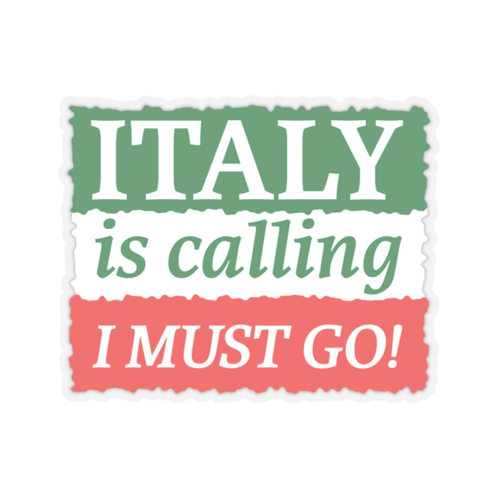 Italian Flag Sticker: Italy is Calling Vinyl Decal - Etsy