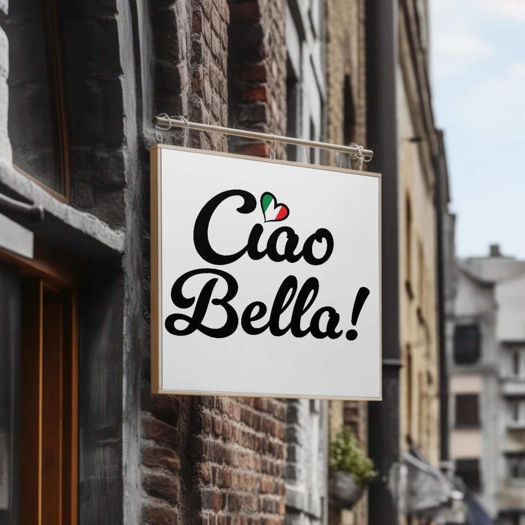 Italian Digital Download, Ciao Bella Italian Flag Heart Instant ...