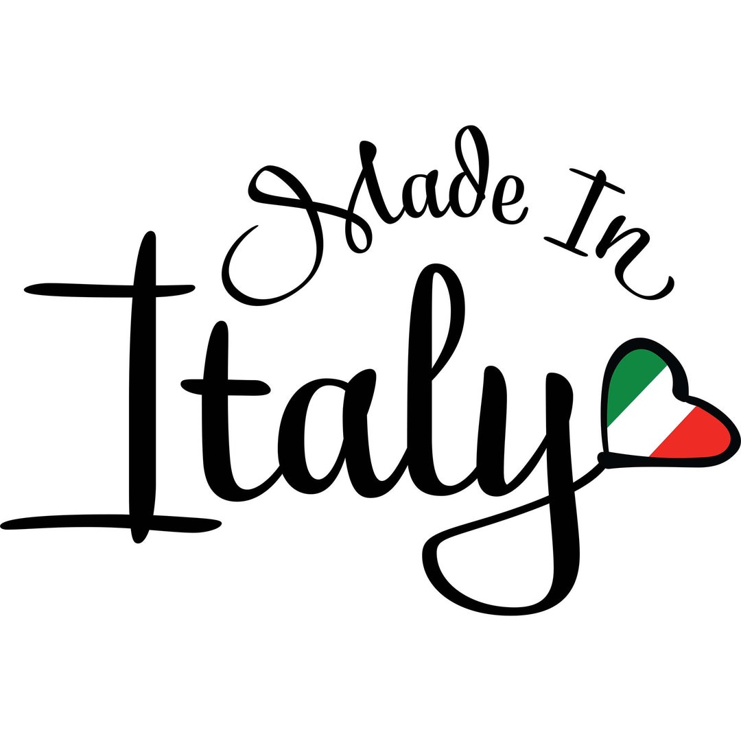 Italian Made in Italy Instant Download Italian Flag Heart Digital File ...