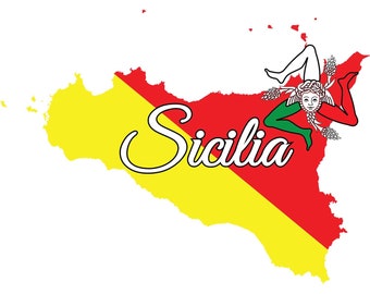 Sicilia Sicilian Trinacria Sicily, SVG FILE Digital Download - Etsy