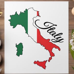 Italian Digital Download, Love Italy Boot, Italian Flag Stivale, Italy ...