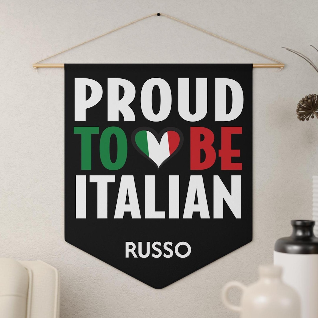 Personalized Italian Flag Pennant: Vibrant Wall Decor, Proud Italian ...