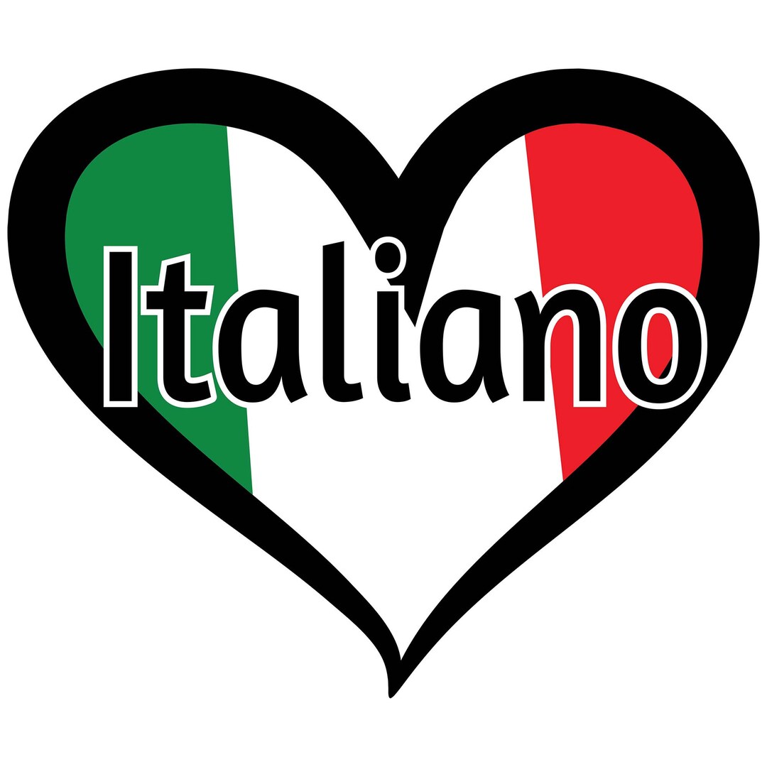 Italy Italian Flag Heart Instant Download Italiano PNG SVG - Etsy