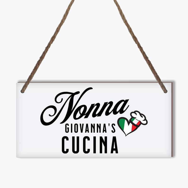 Personalized Nonna's Cucina Sign, Italian Kitchen Decor, Cedar Wood ...