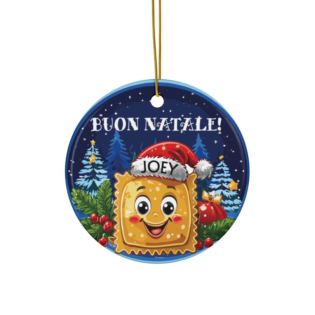 Italian Christmas Ornament: Fun Ravioli Buon Natale Tree Decoration - Etsy