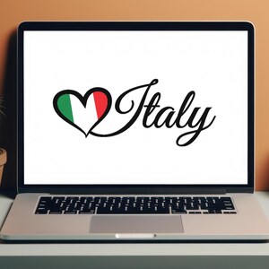 Italian Digital Download, Love Italy, Italian Flag Heart, Italy PNG ...