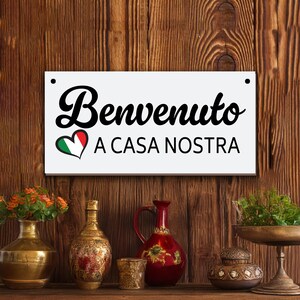 Italian Welcome Sign, Italian Home Decor, Benvenuto Italian Wood Sign ...