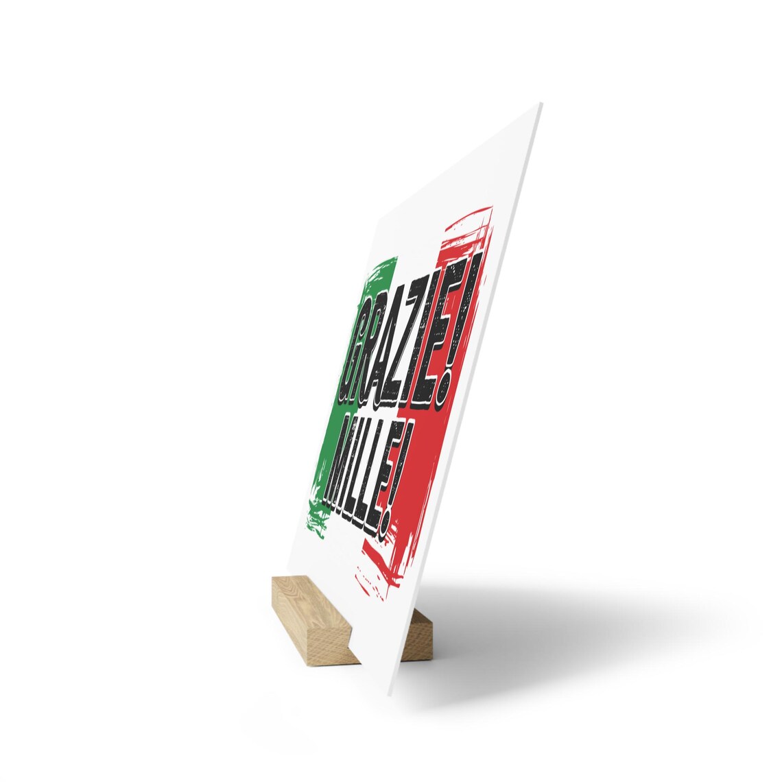 Grazie Mille Italian Wood Sign: Italy Home Decor With Stand - Etsy