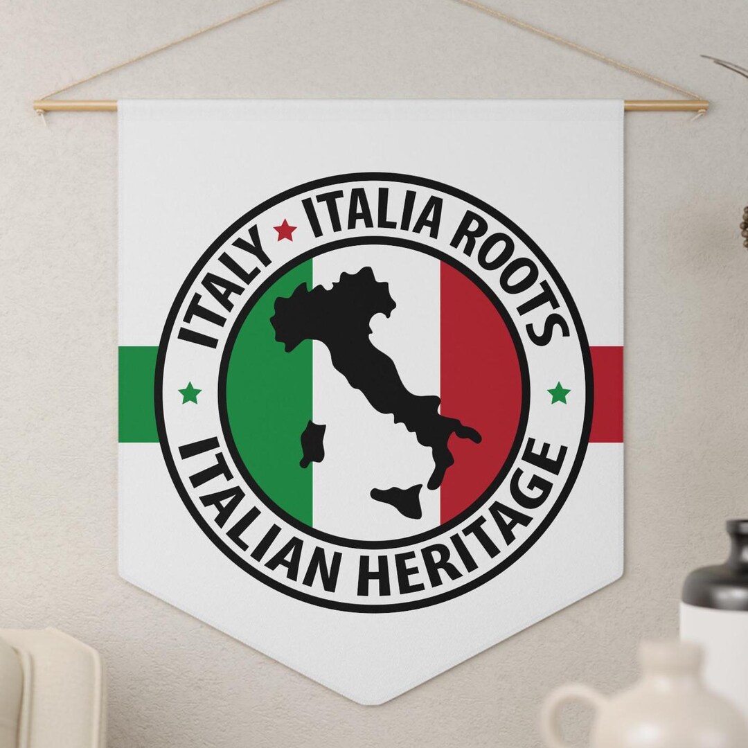 Italian Flag Pennant: Heritage Wall Decor, Indoor/outdoor Banner (18" × ...