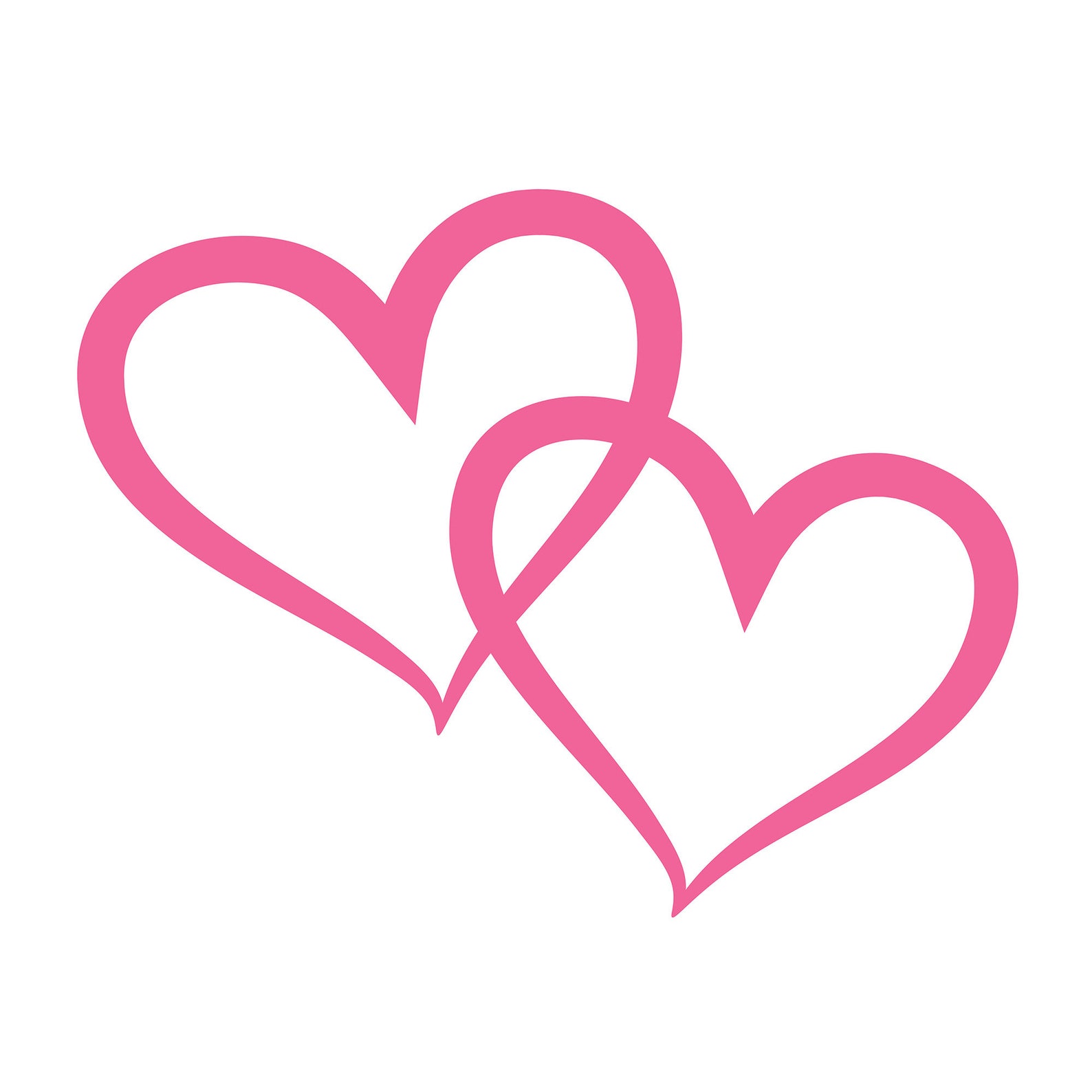 Pink Double Heart Digital Download: SVG, PNG for Stickers & Decor ...