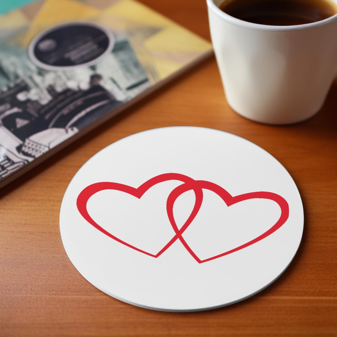 Red Outlined Double Heart SVG: Instant Download - Etsy