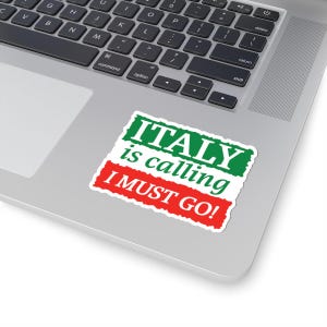 Italian Flag Sticker: Italy is Calling Vinyl Decal - Etsy