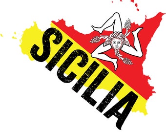 Sicilia Sicilian Trinacria Sicily, SVG FILE Digital Download - Etsy