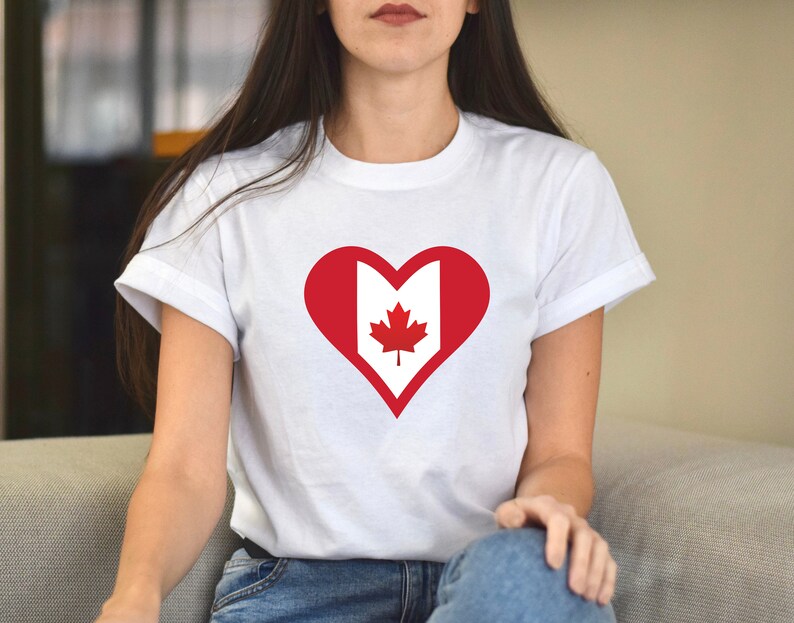Canada Flag Heart, Canada SVG, Instant Download, Canadian Flag, Canada ...