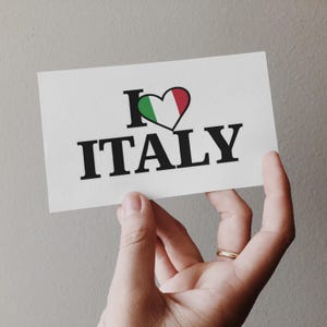 Italian Digital Download, Italia Heart, Italy Instant Download, Italian ...