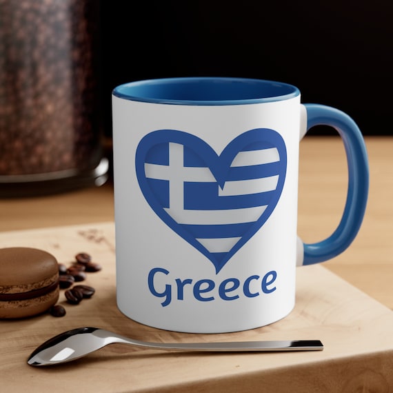 Greek Flag Heart Png