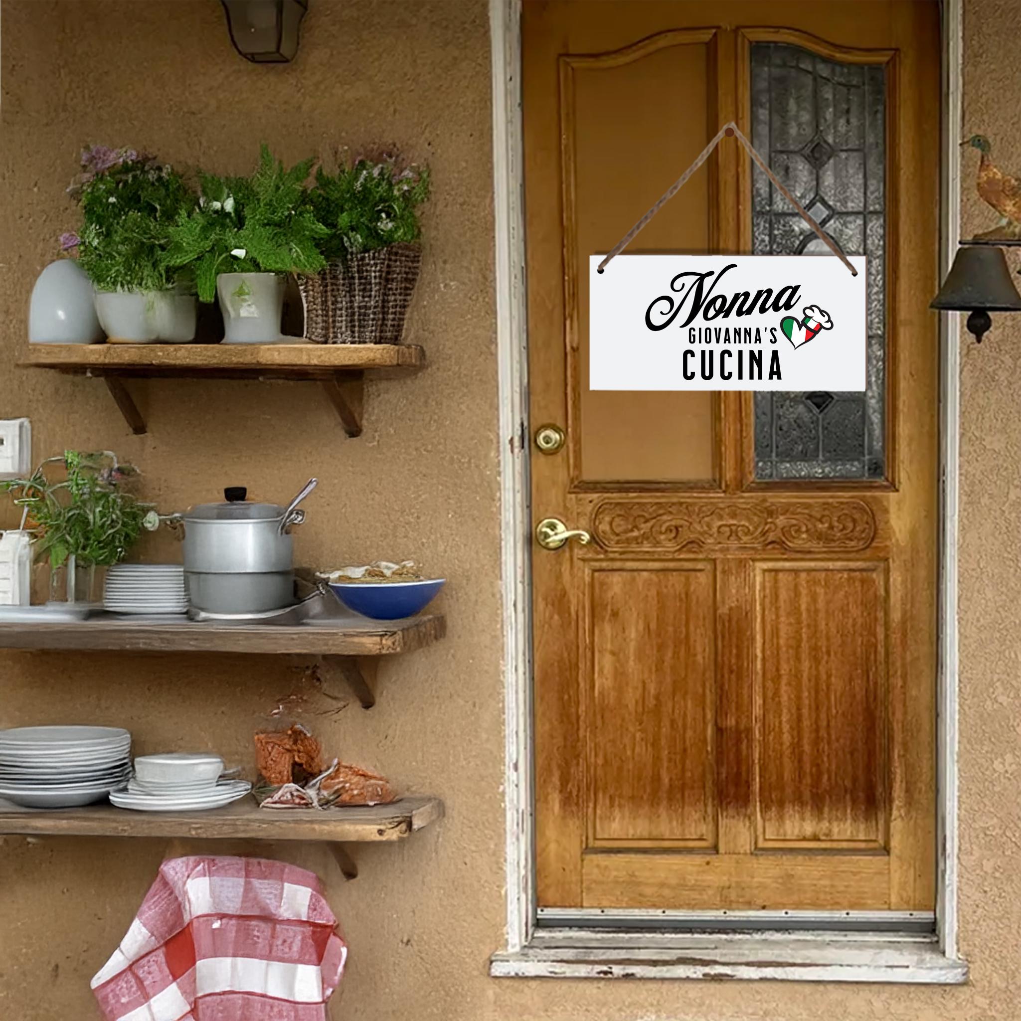 Personalized Nonna's Cucina Sign, Italian Kitchen Decor, Cedar Wood ...