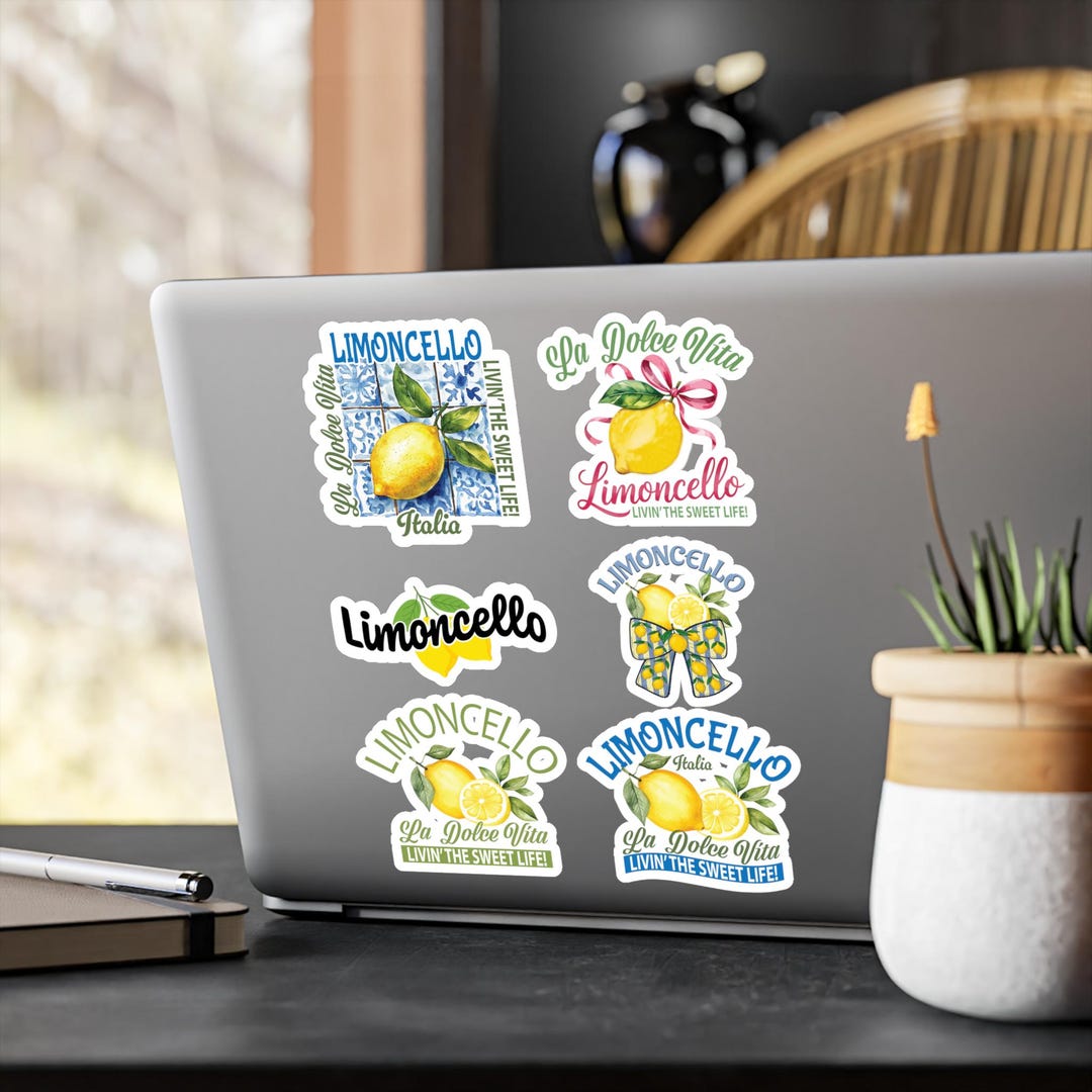 Limoncello Decal Bundle Sticker Sheet, Italian Kitchen Accents, Vinyl ...