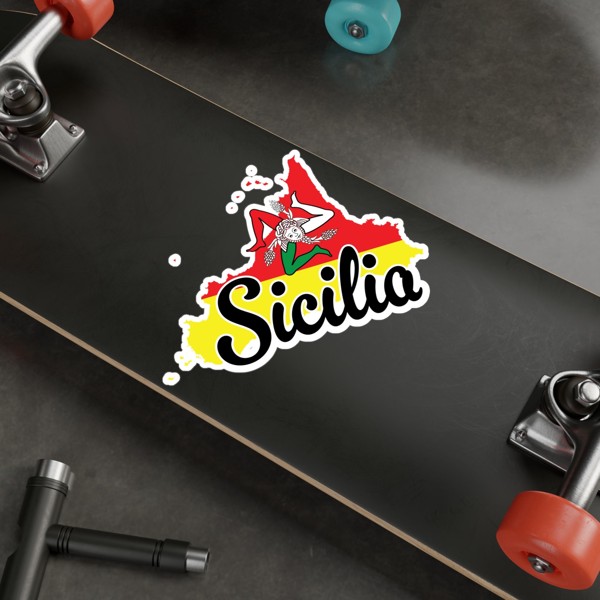 Sicilia Sticker, Italian Flag Sticker, Sicily Sticker, Sicilian ...