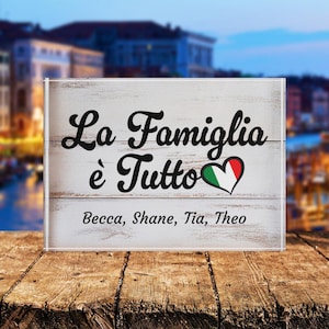La Famiglia E Tutto Custom Italian Family is Everything Sign, Italian ...