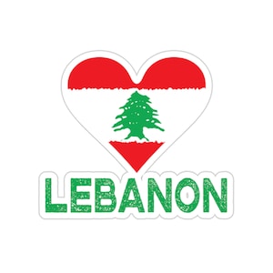 Lebanon I Love Lebanon Cedar Tree Kiss-cut Stickers, Stick on Water ...