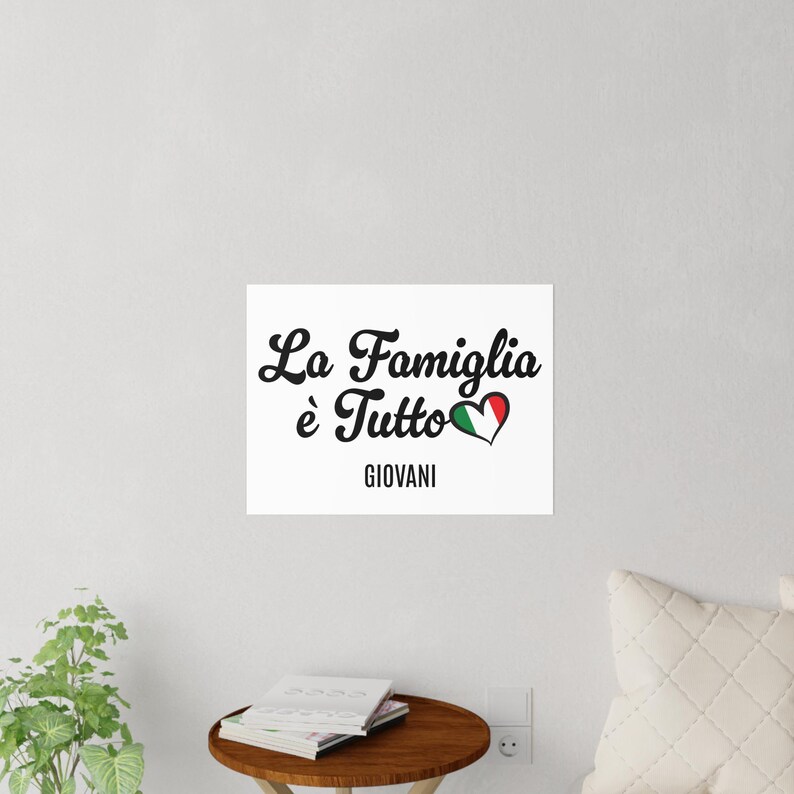 La Famiglia E Tutto Decal: Italian Flag Heart, Personalized Family Wall ...