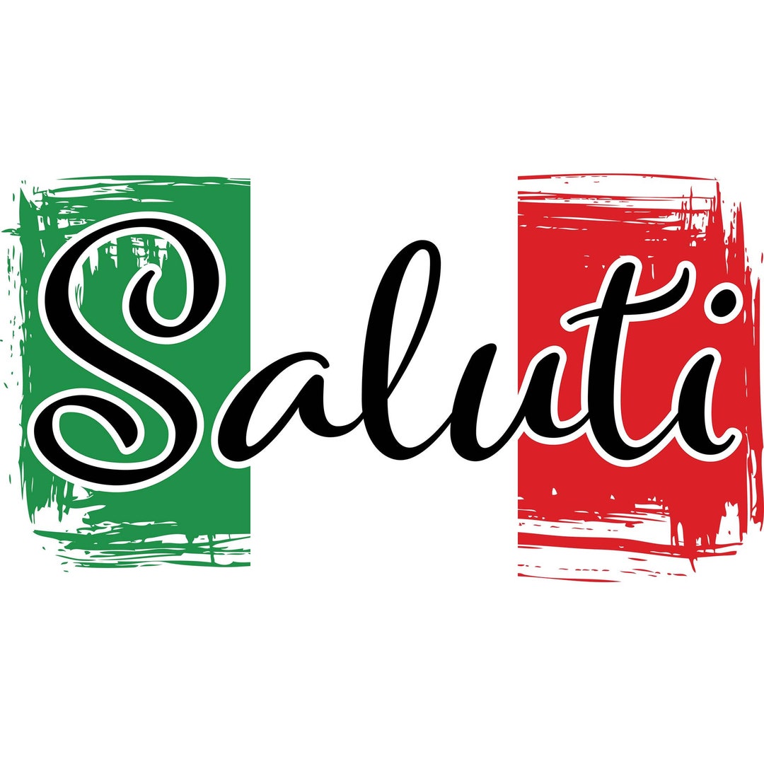 Italian Digital Rustic Italian Flag Saluti Sublimation Digital Italian ...
