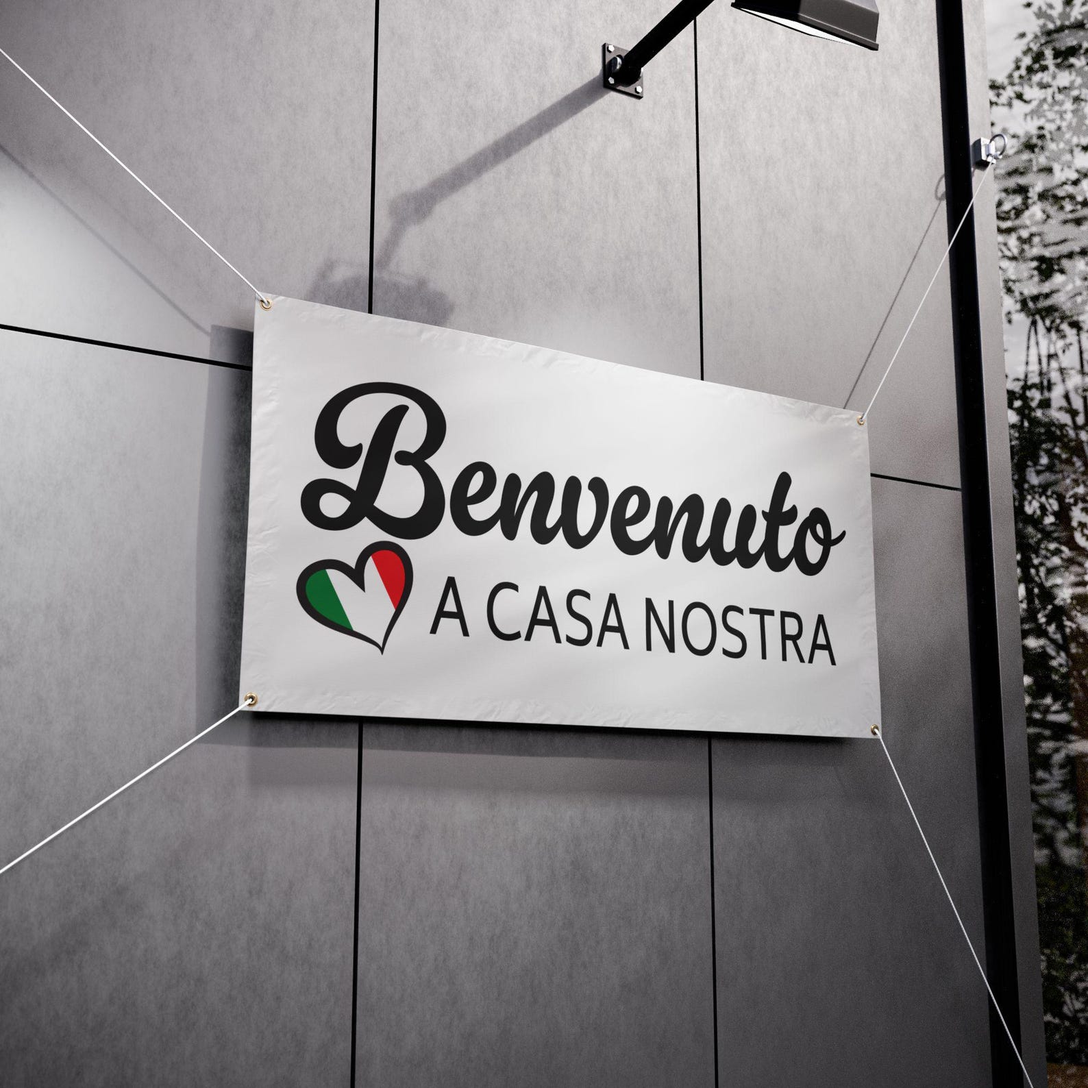 Italian Welcome Vinyl Banner: Benvenuto a Casa Sign - Etsy