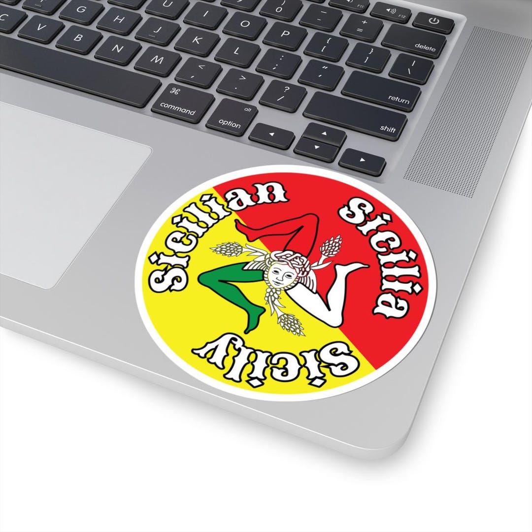 Trinacria Sticker, Italy Flag Medusa, Trinacria Sicily Medusa Decal ...