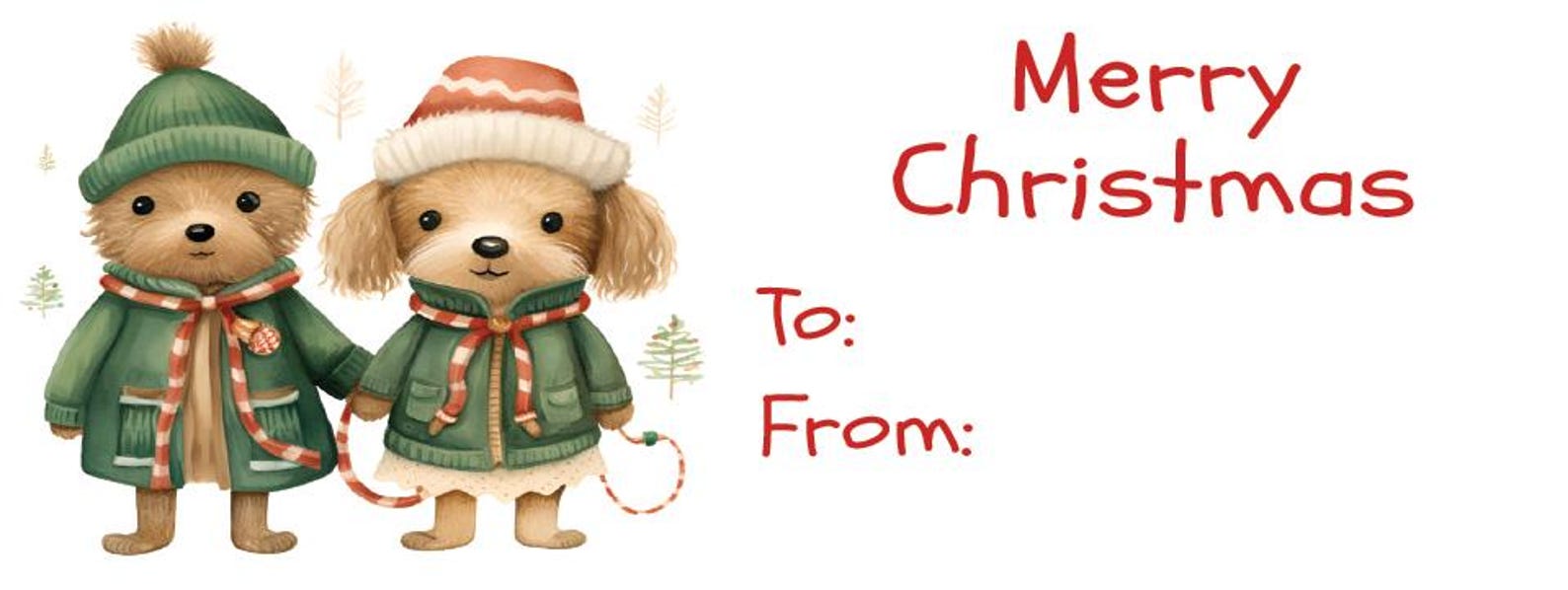 Christmas Gift Tags, Holiday Bunny, Dogs, Cats and Friends DYI Stickers ...