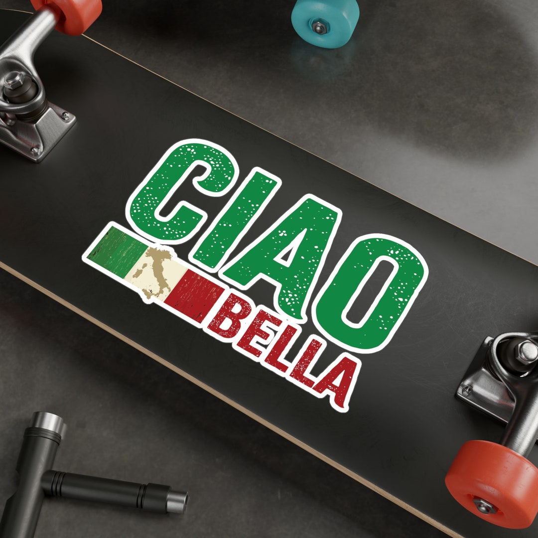 Ciao Bella Italian Flag Sticker: Waterproof Vinyl Decal - Etsy