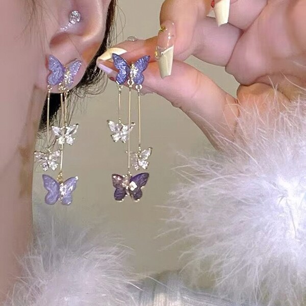 Earrings Butterfly - Etsy