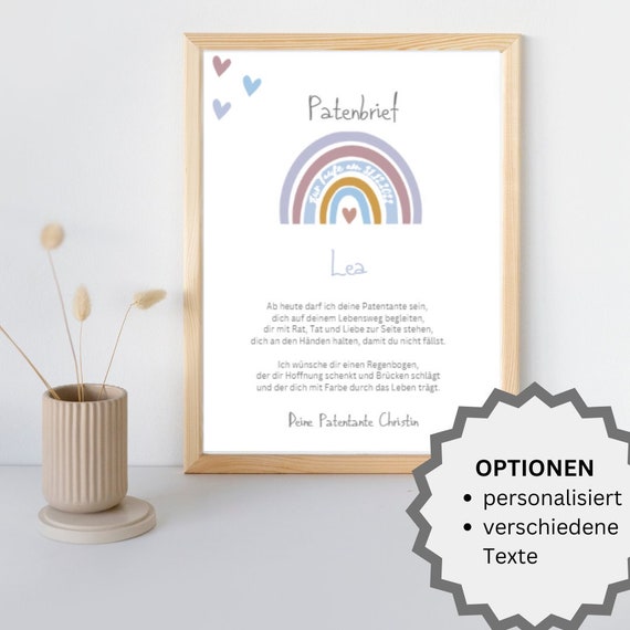 Sponsor Letter Godchild Sponsorship Certificate Baptismal - Etsy