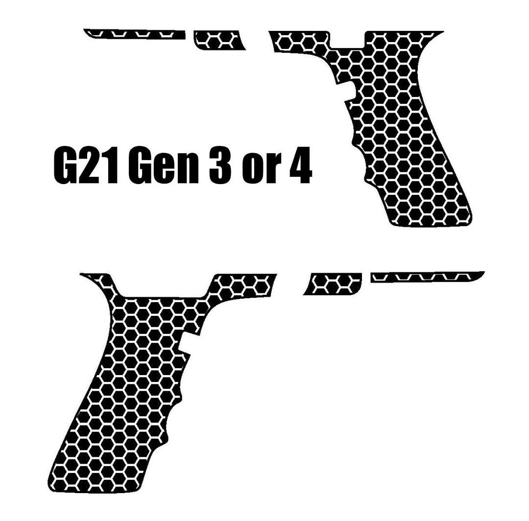 Laser Engraving Stippling Template for Glock 21 Frame Pattern 105 Hex ...
