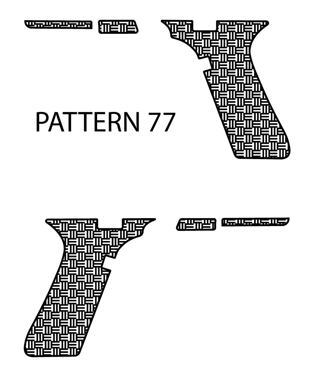 Laser Engraving Template Bundle for Glock 19 and 17 Frames- 6 Pattern ...