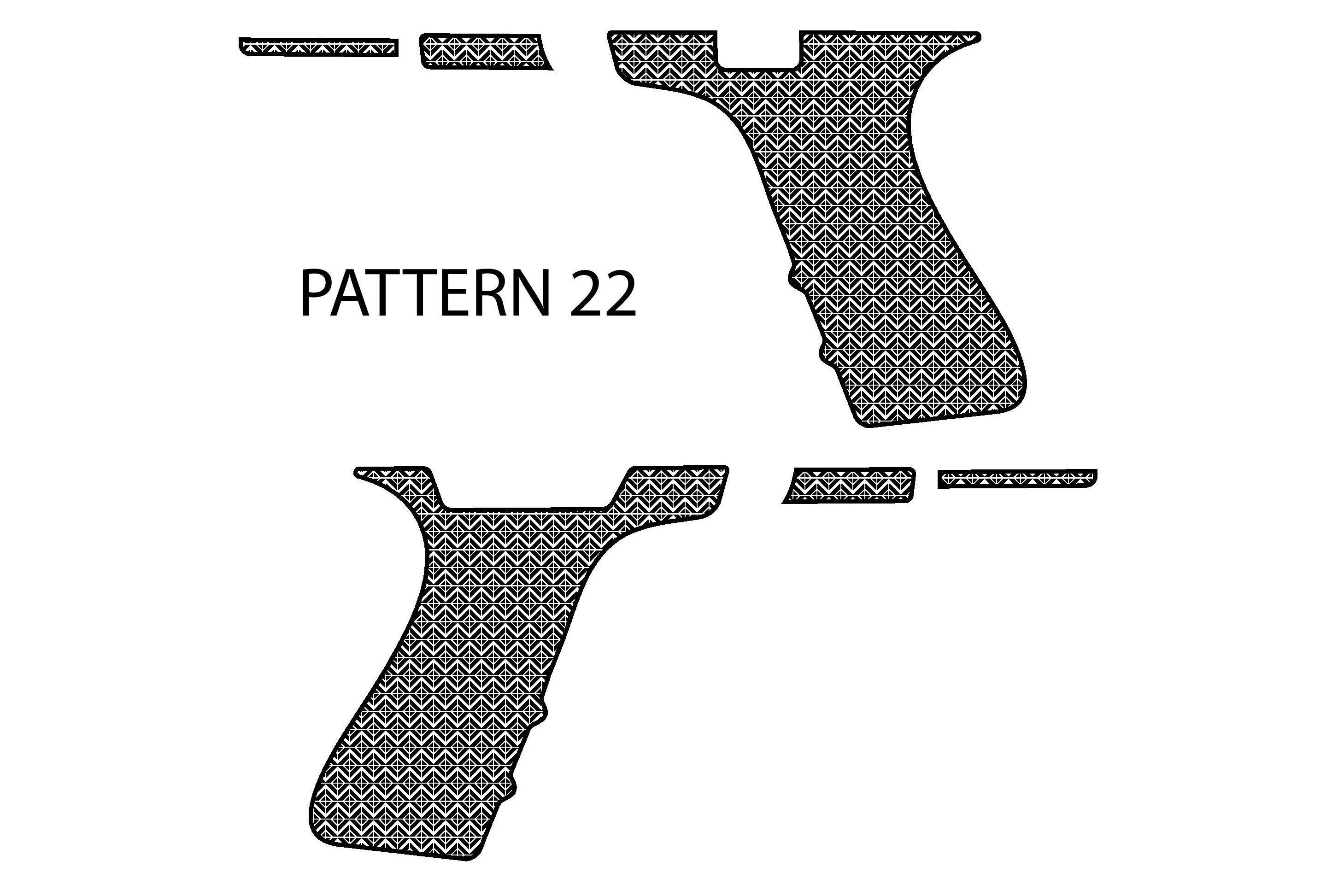 Laser Engraving Stippling Template for Glock 19 Frame Pattern 22 Left ...