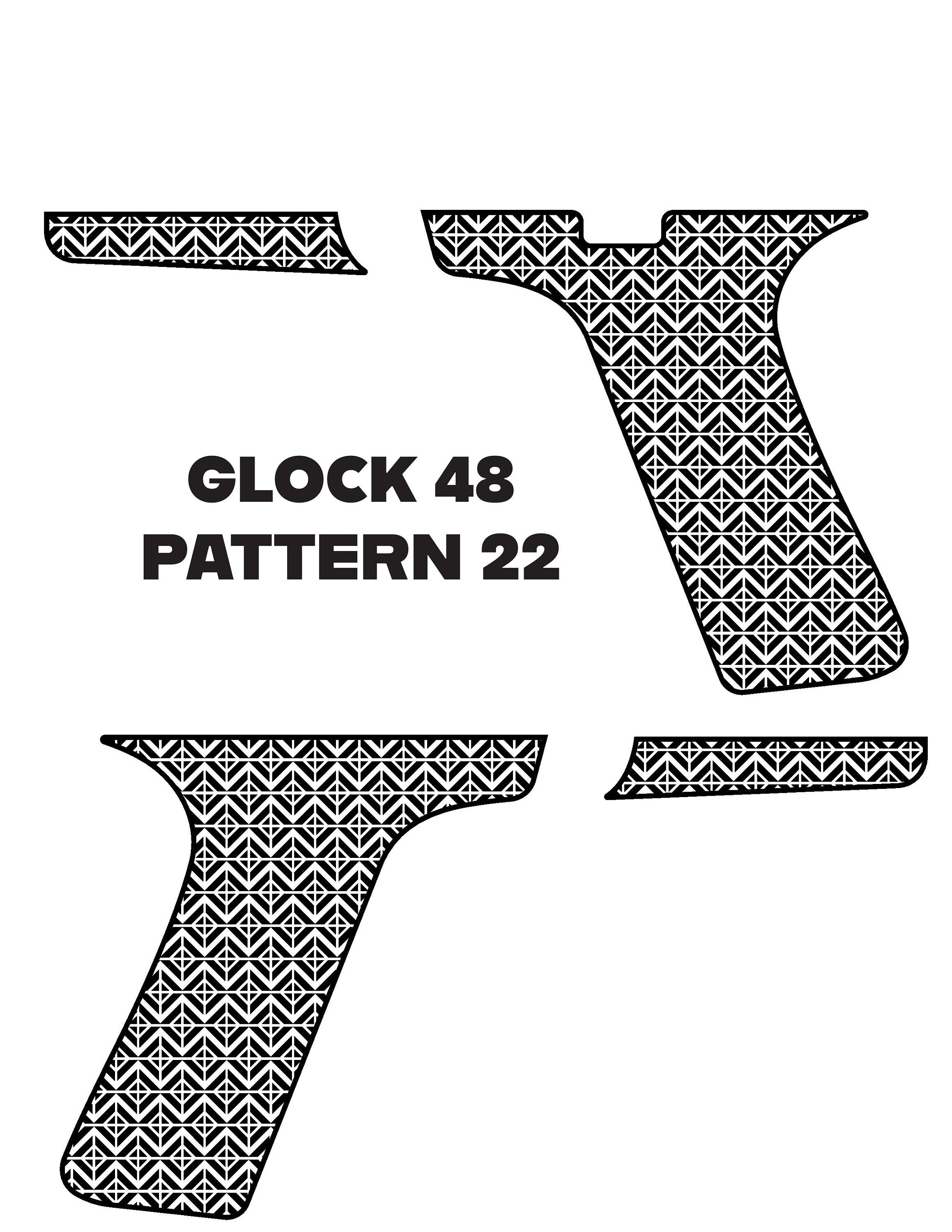 Laser Engraving Stippling Template for Glock 48 Frame Pattern 22 Left ...