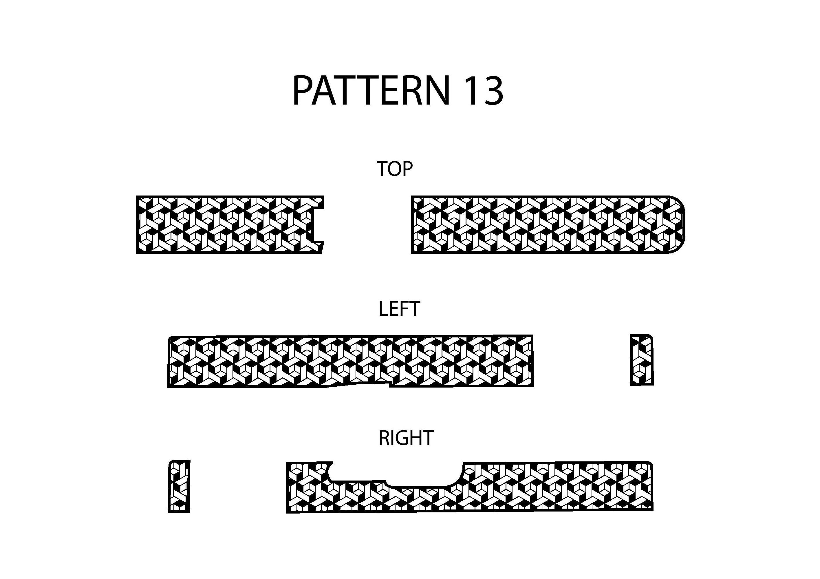 Laser Engraving Template for Glock 19 Slide Pattern 13 Top Left Right ...
