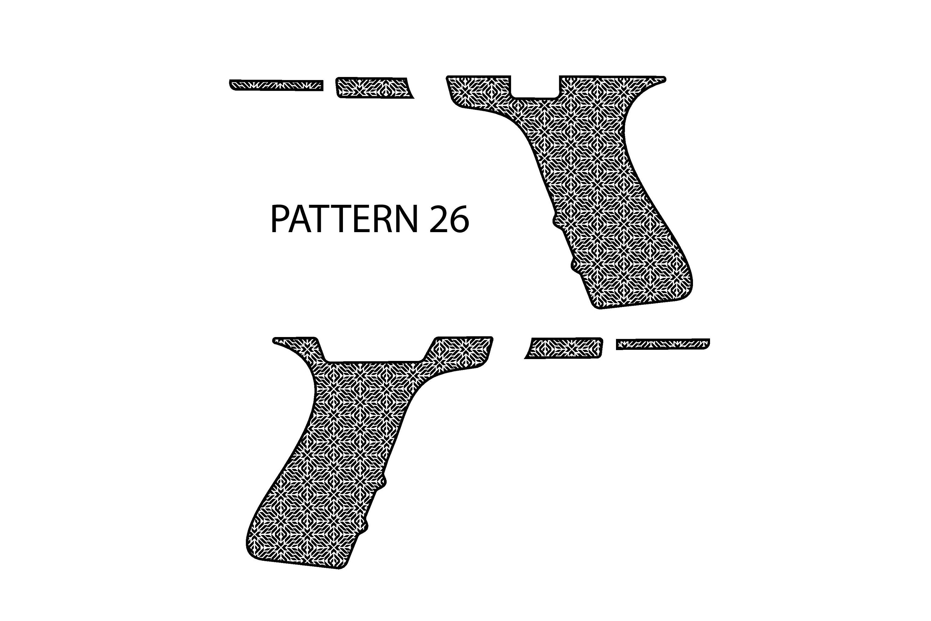 Laser Engraving Stippling Template for Glock 19 Frame Pattern 26 Left ...