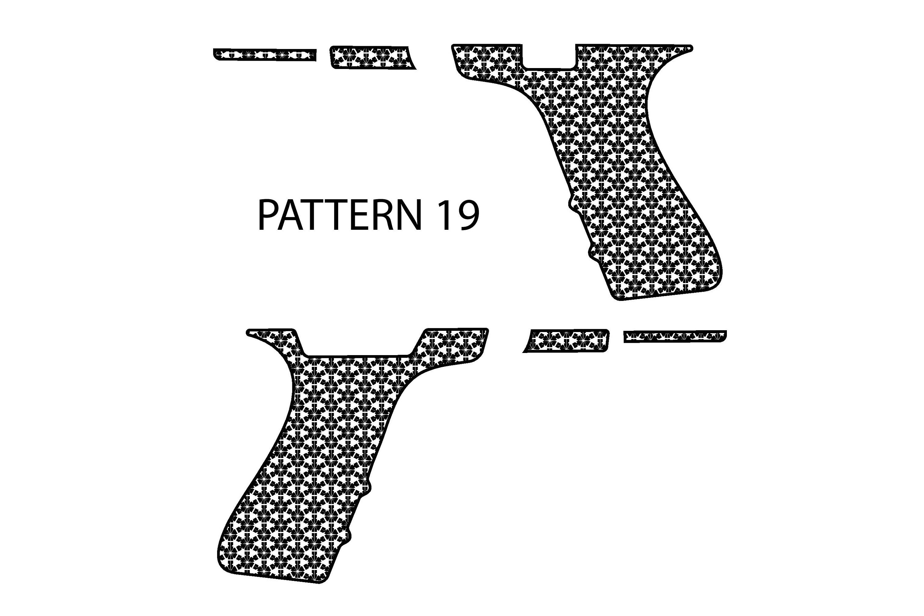 Laser Engraving Stippling Template for Glock 19 Frame Pattern 19 Left ...